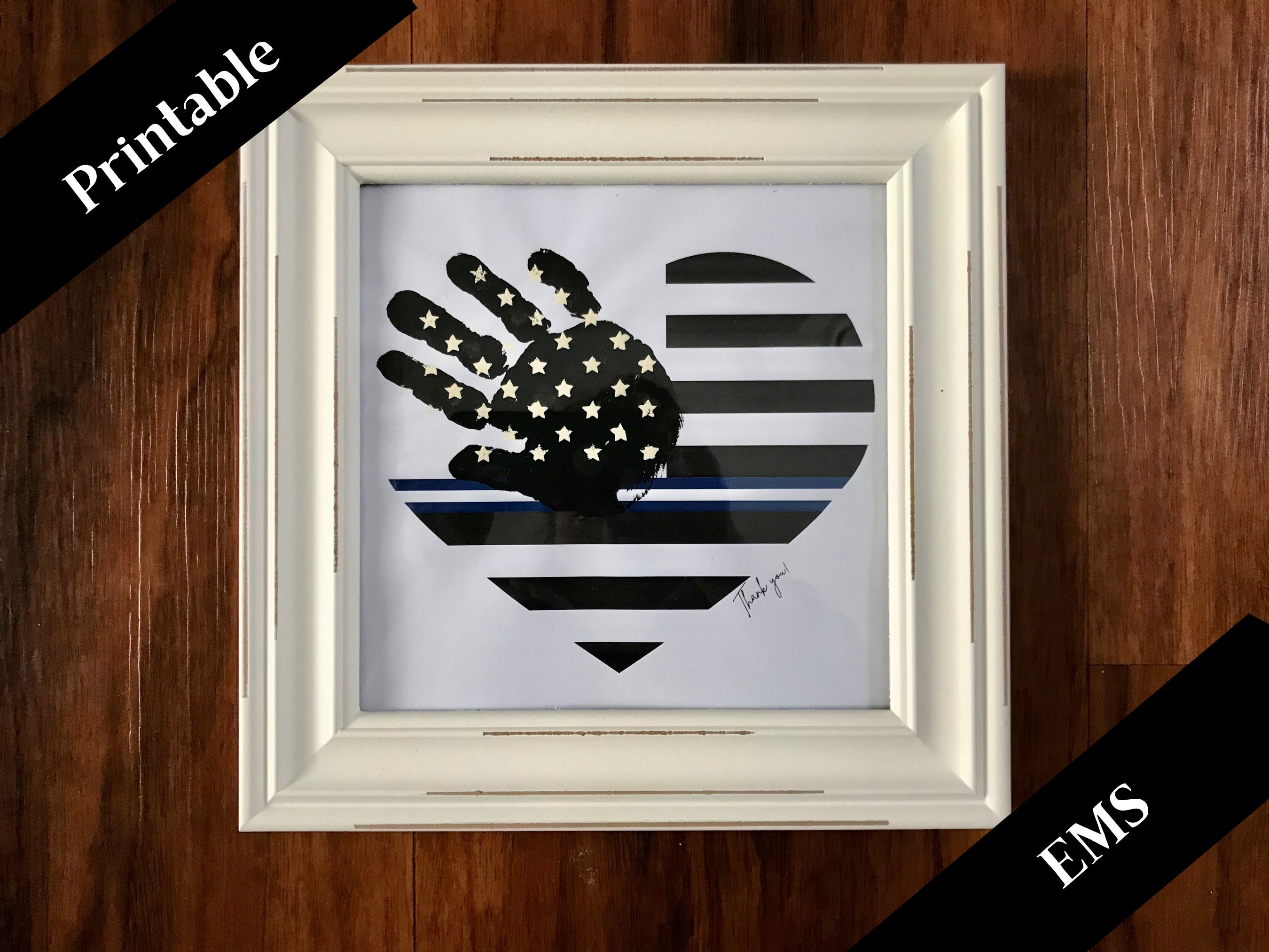 EMS Appreciation / Printable EMS Gifts / Thank You EMS Flag / Kids ...