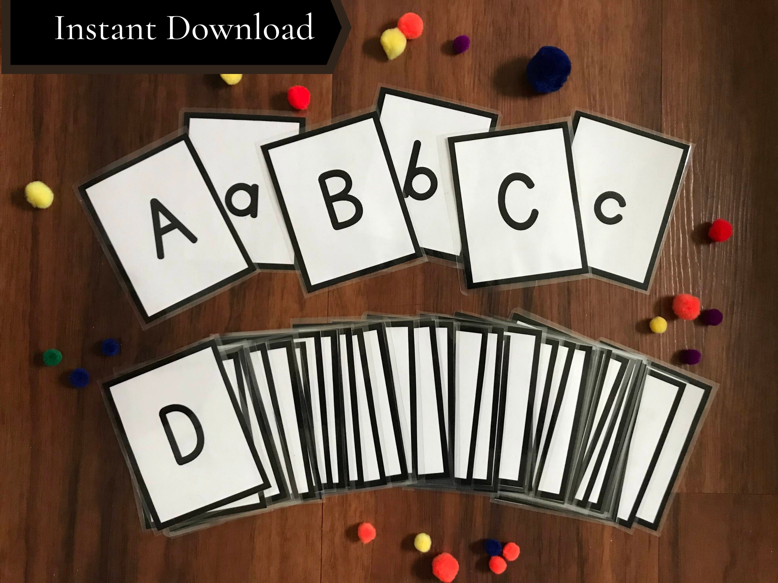 Printable ABC Flashcards - Uppercase Flashcards - Lowercase Flashcards ...
