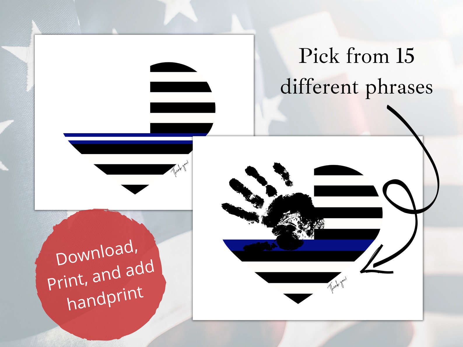 EMS Appreciation / Printable EMS Gifts / Thank You EMS Flag / Kids ...