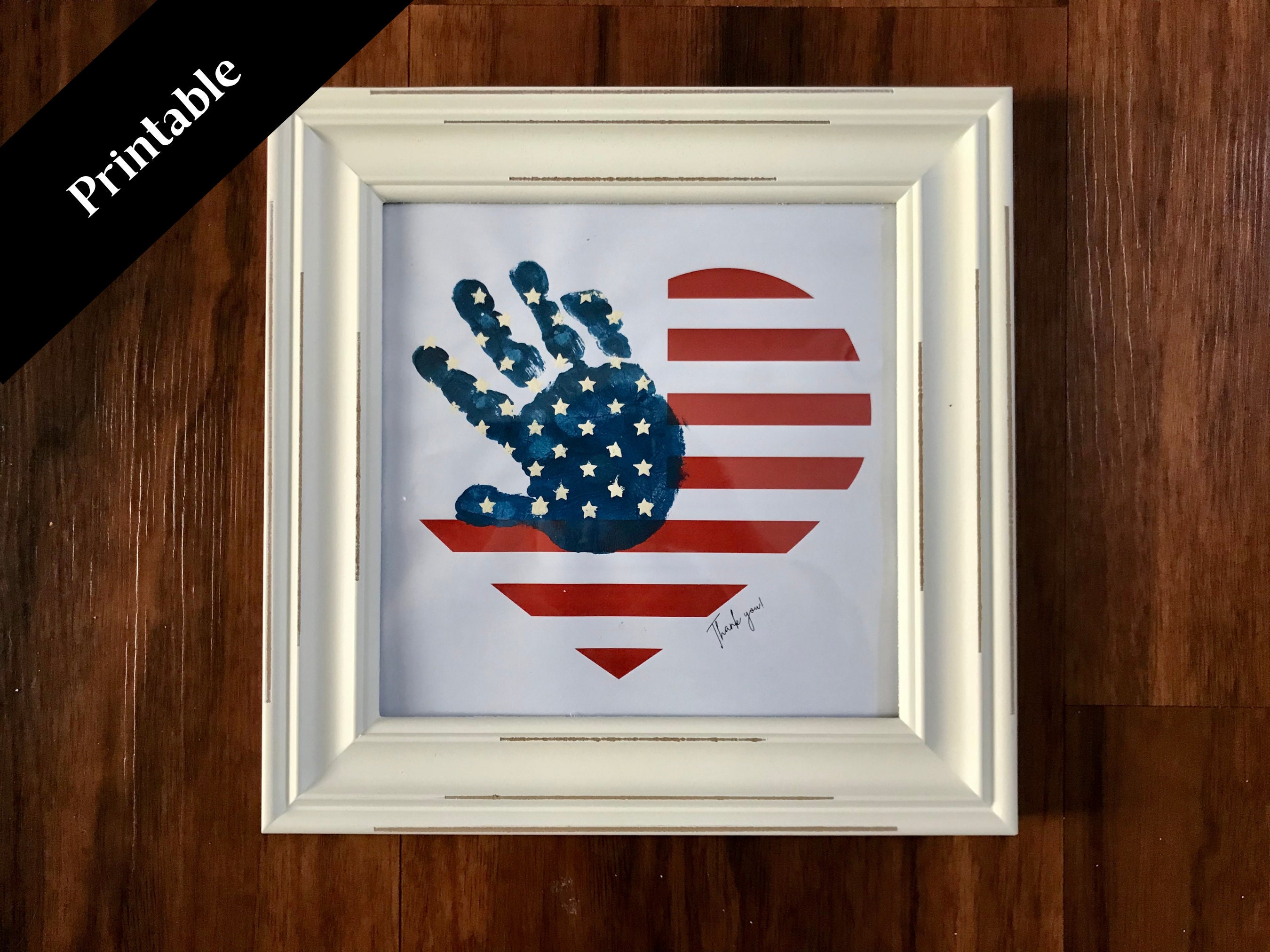 Printable Military Appreciation / Thank a Veteran / American Flag Craft ...