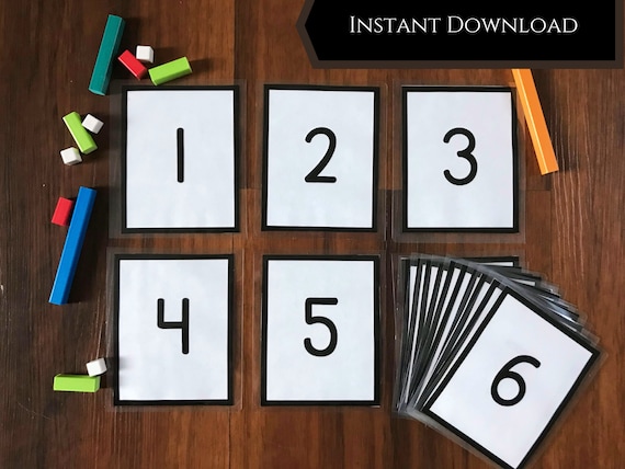 Numbers 1-100 Flashcards / Homeschool Printable Counting / - Etsy