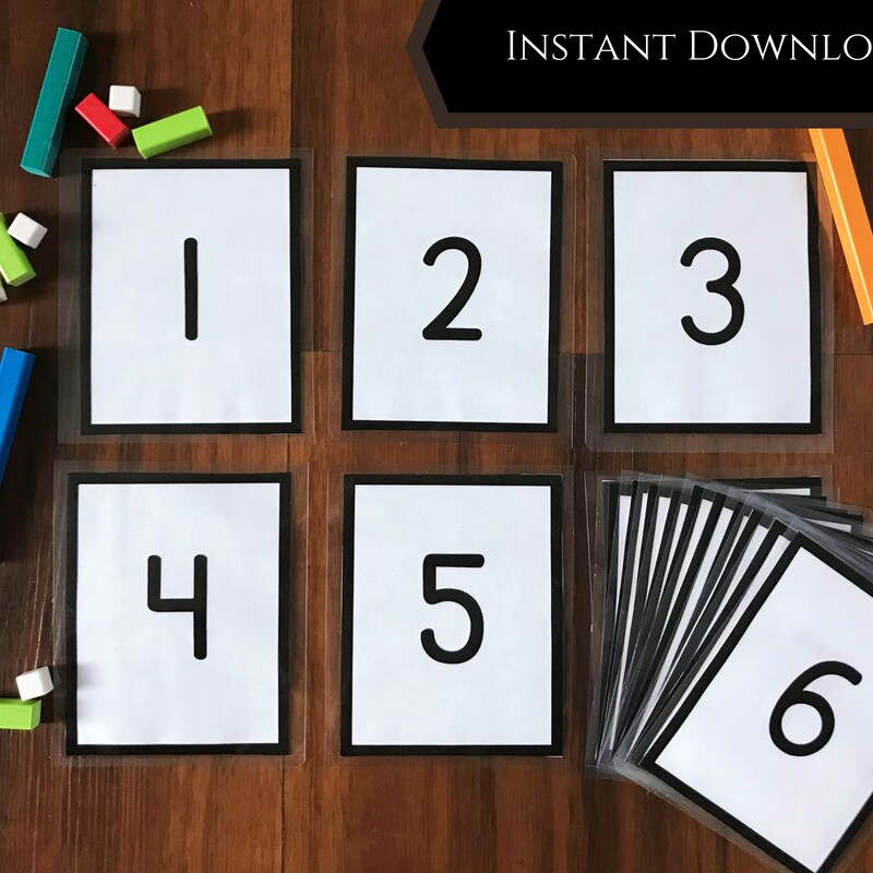 Number Flash Cards - Etsy