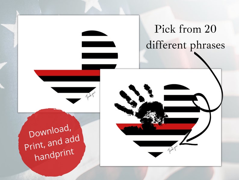 Firefighter Appreciation / Thank a Firefighter / Printable Firefighter ...