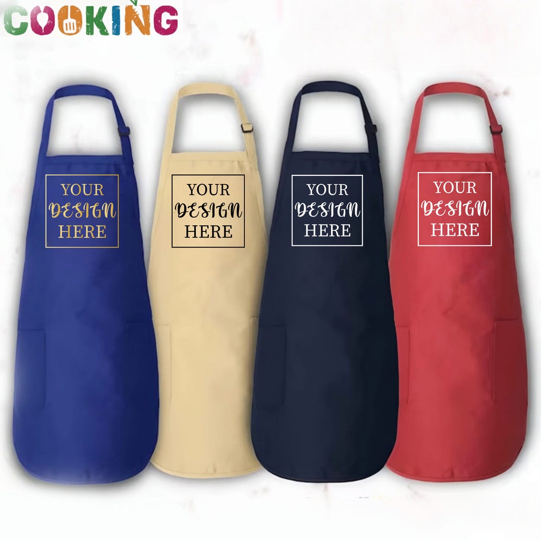 Customized Logo Apron, Custom Logo Apron With Pockets, Personalized ...