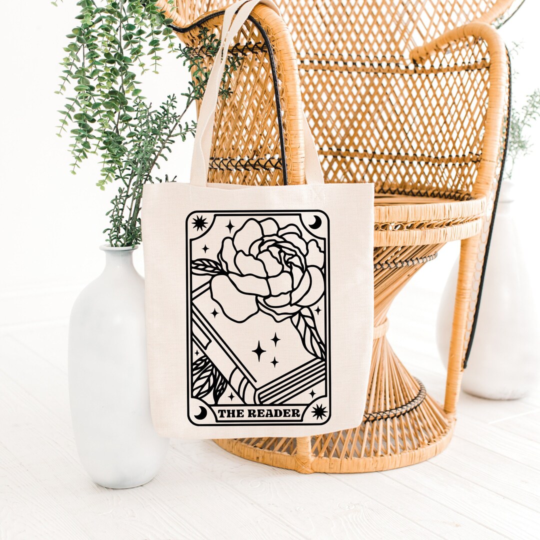 The Reader Tarot Card Tote Bag Book Tote Bag Canvas Tote - Etsy