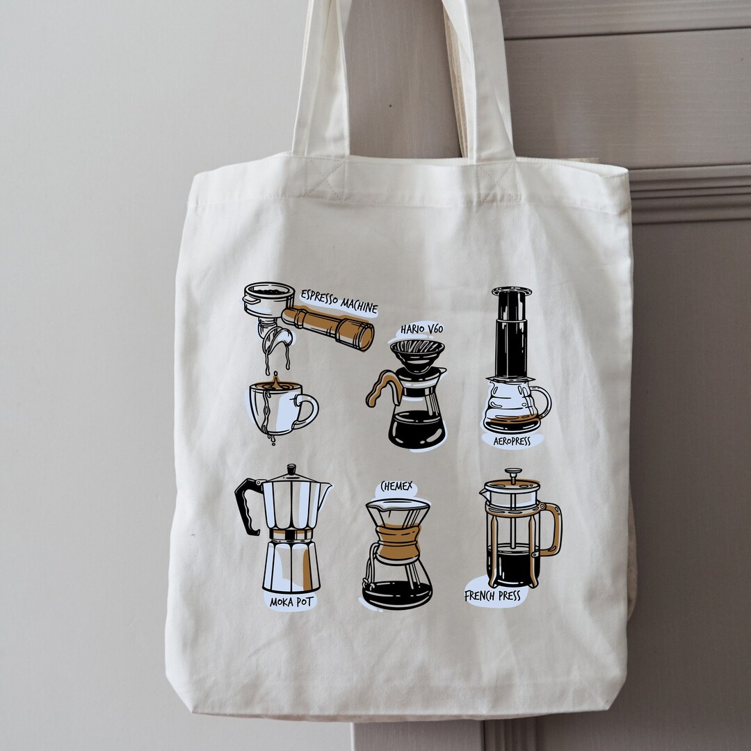 Stages of Coffee Addiction, Tote Bag, Coffee Tote Bag, Funny Tote Bag ...