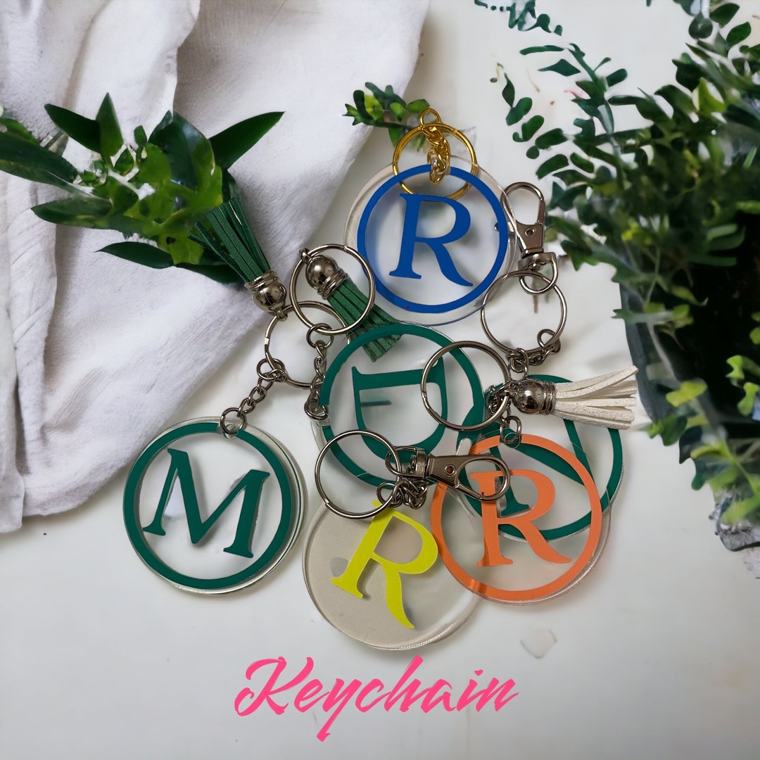 Personalized Keychain, Custom Chain, Personalized Monogram Keychain ...