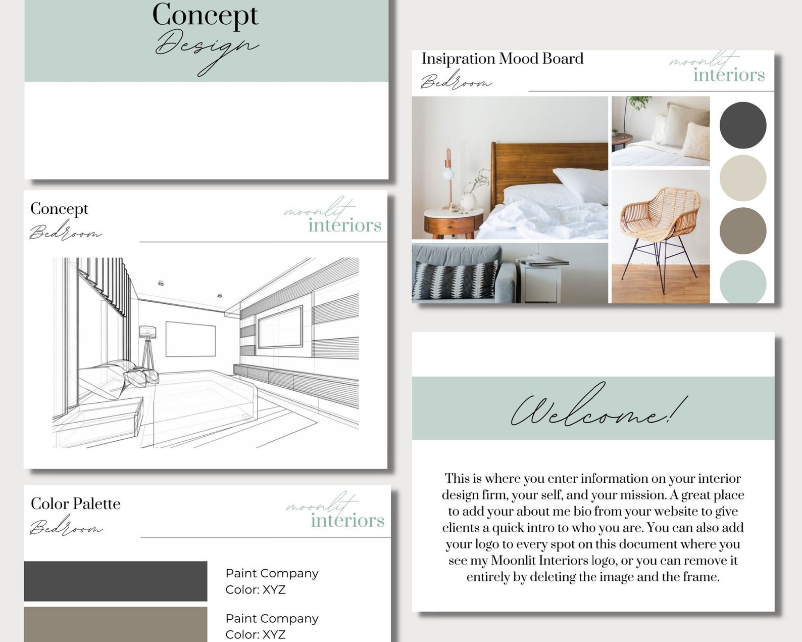 Canva Client Presentation Template, Interior Designer Client Welcome ...