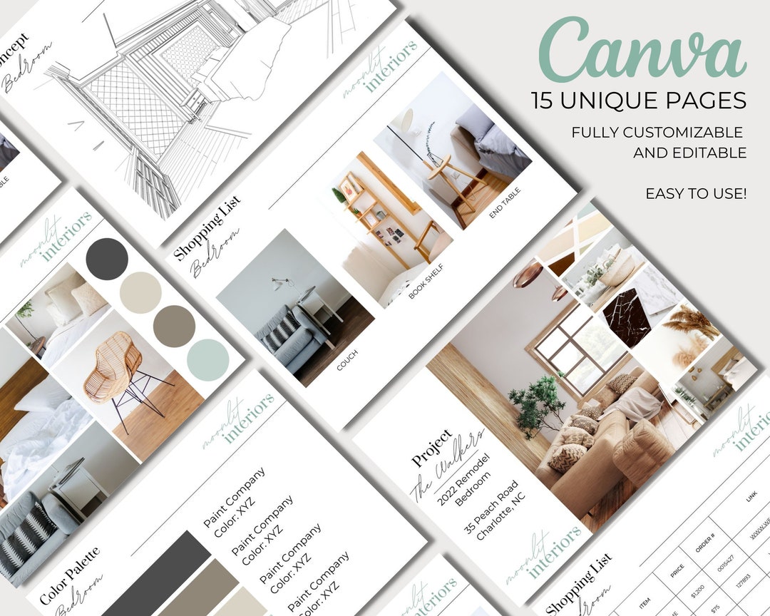 Canva Client Presentation Template, Interior Designer Client Welcome ...
