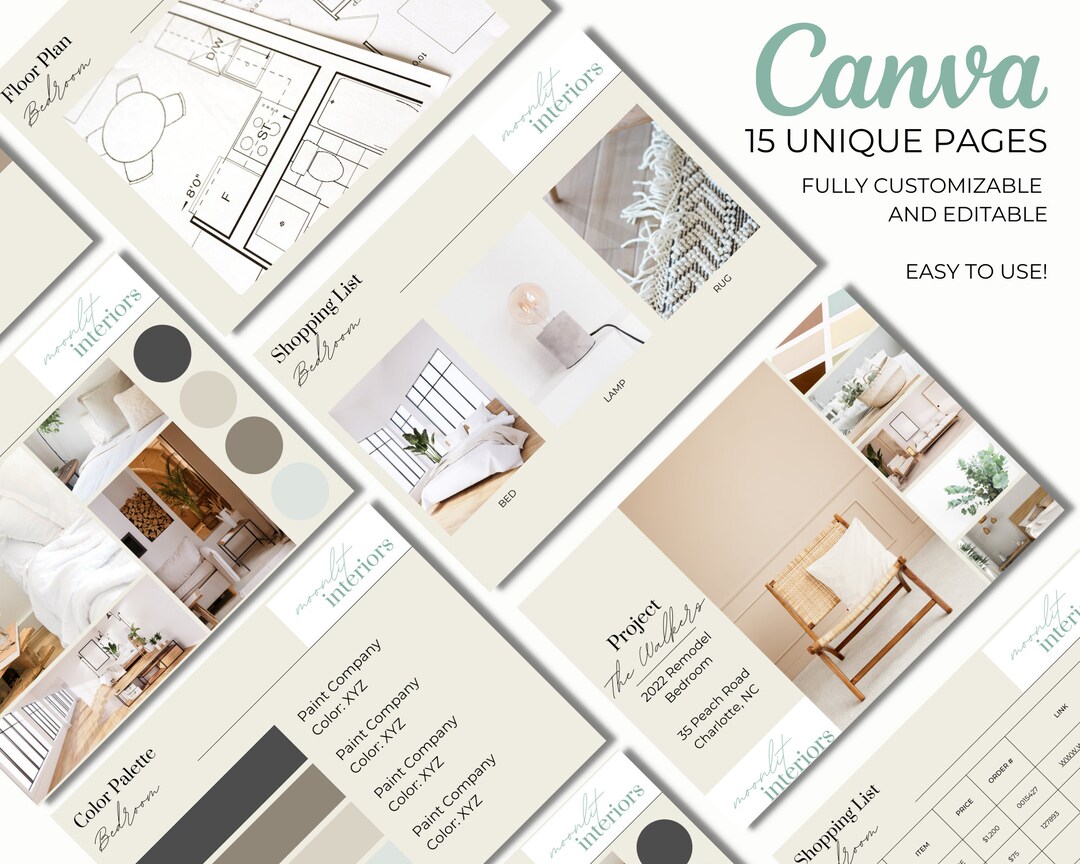 Canva Client Presentation Template, Interior Designer Client Welcome ...