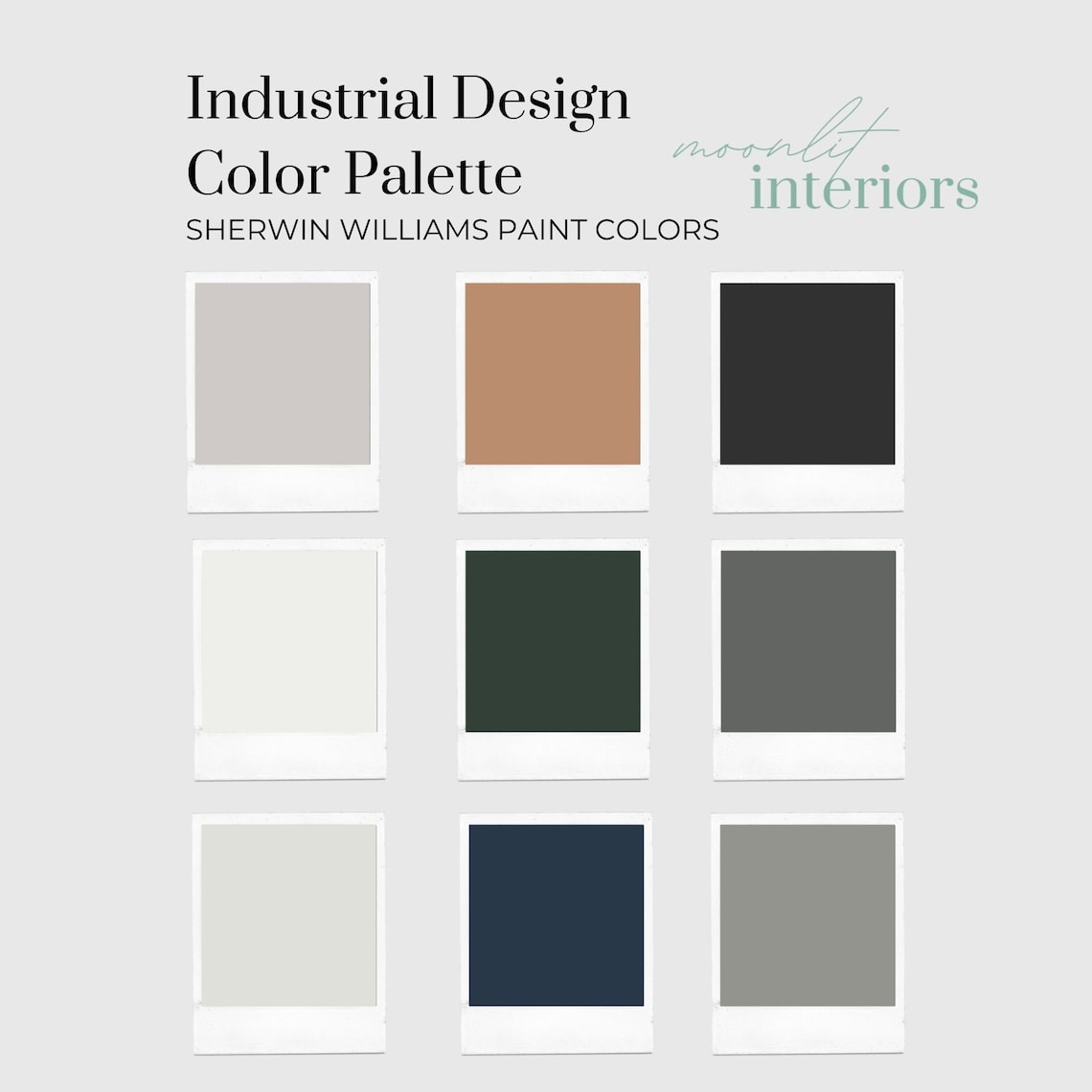 Industrial Design Home Color Palette, Interior Paint Palette, Pre ...