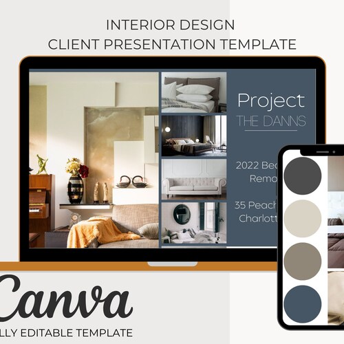 Canva Client Presentation Template Interior Designer Client - Etsy