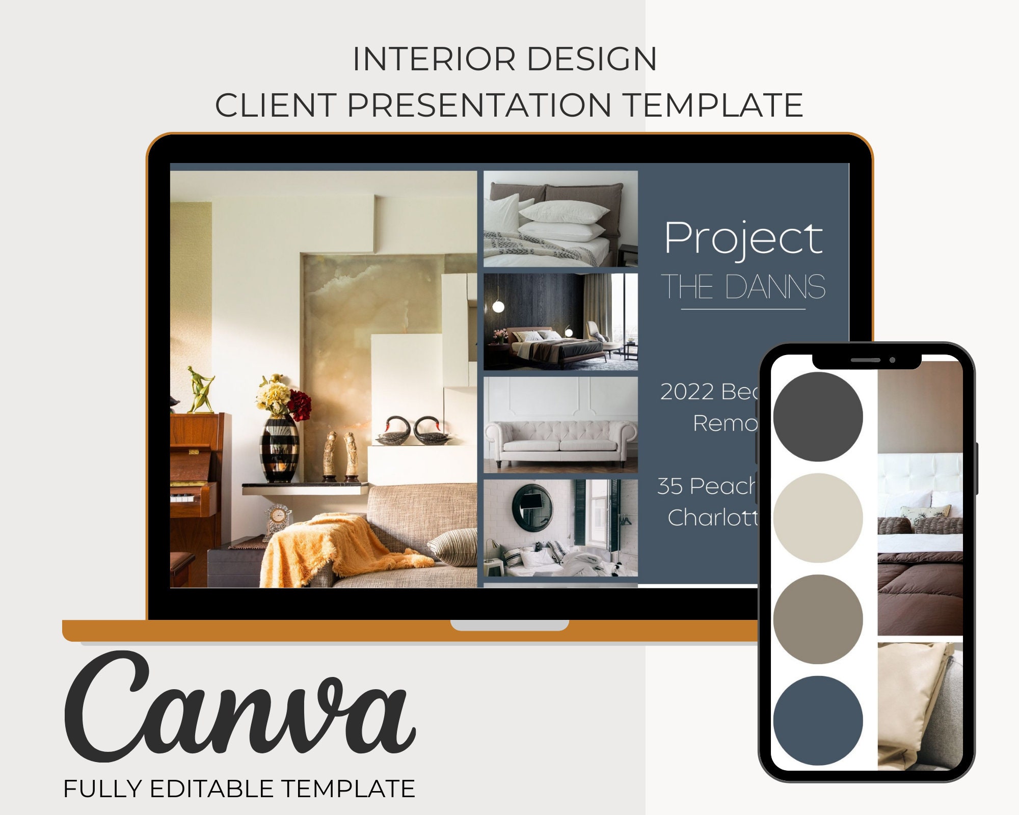 Interior Design Client Presentation Template: Canva Welcome Pack ...