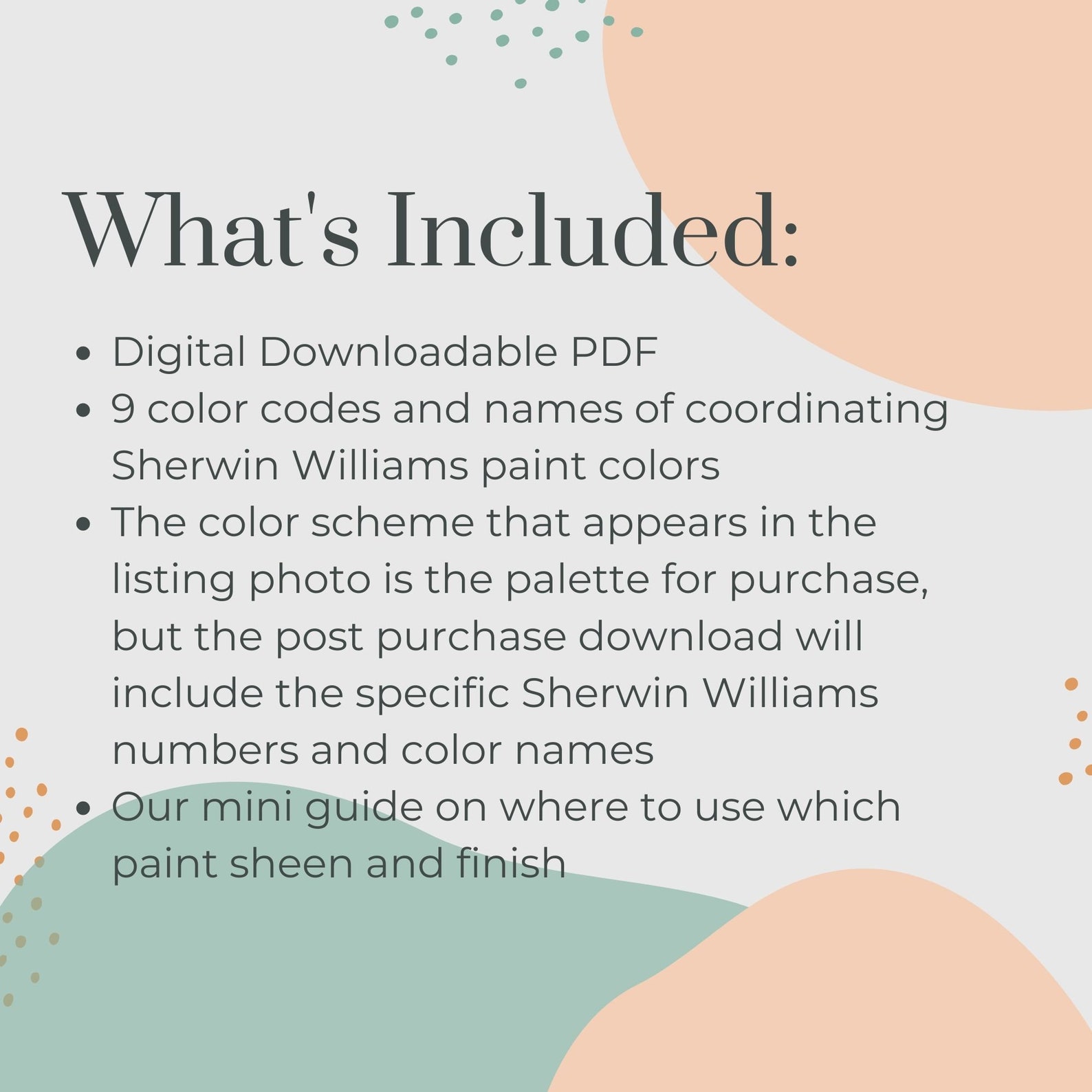 Traditional Color Palette, Interior Paint Palette, Pre-selected Paint ...