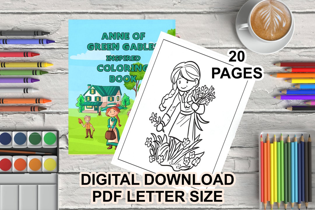 Anne of Green Gables Inspired Coloring Book - 20 Pages - Colouring ...