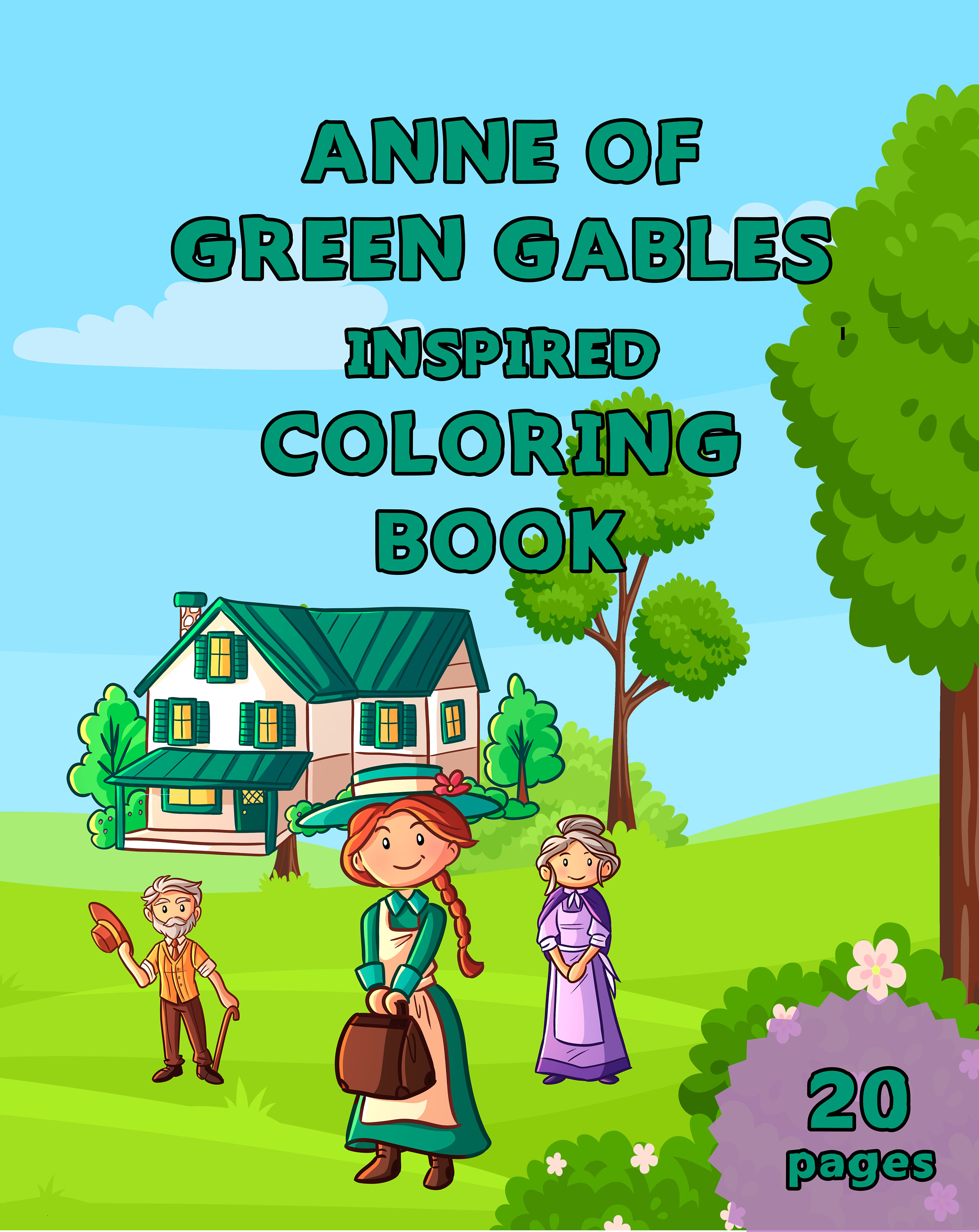 Anne of Green Gables Inspired Coloring Book - 20 Pages - Colouring ...
