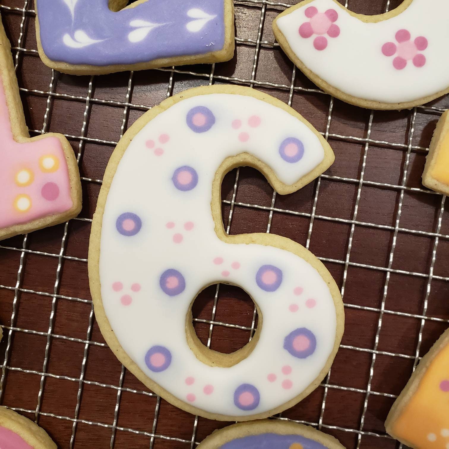 Groovy Number Cookies Multi Colored Birthday Anniversary Decorated ...