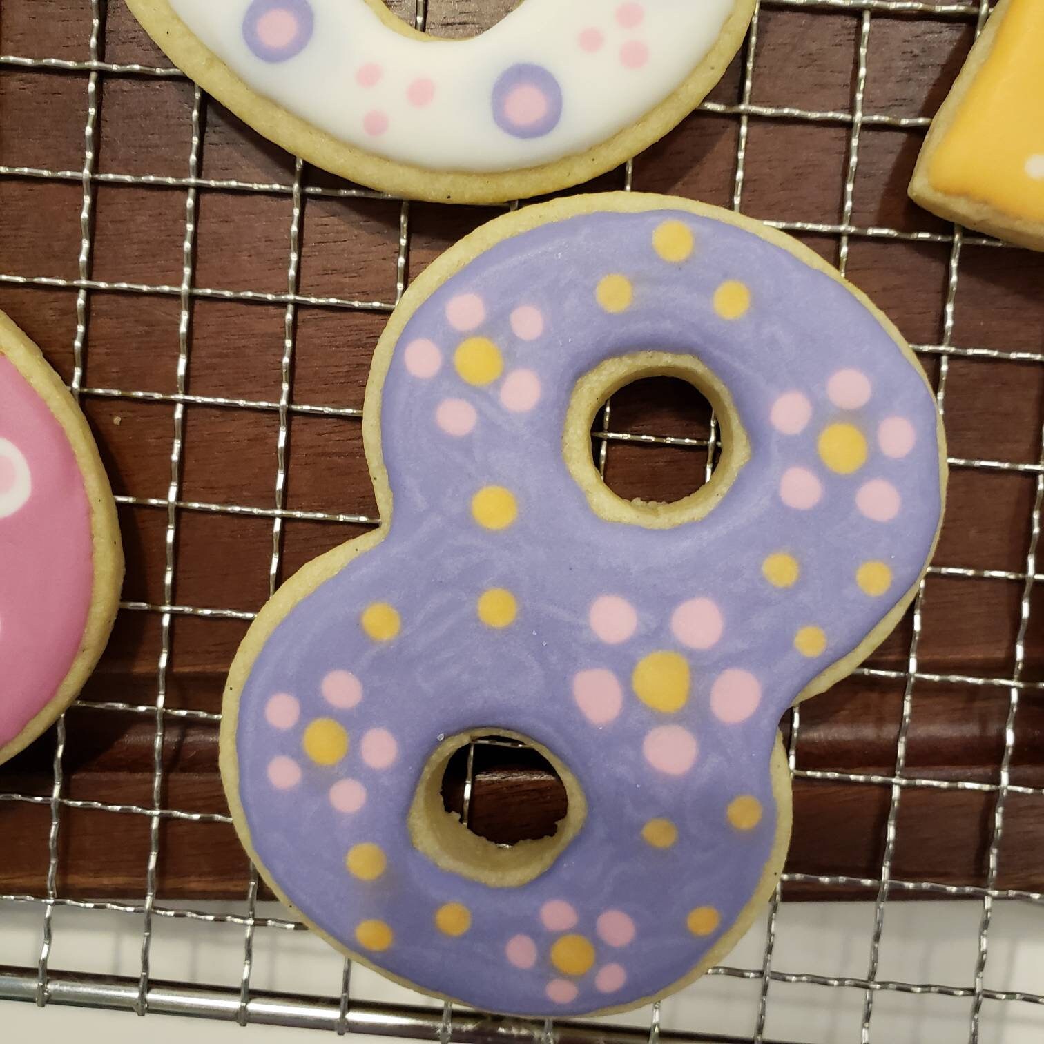 Groovy Number Cookies Multi Colored Birthday Anniversary Decorated ...