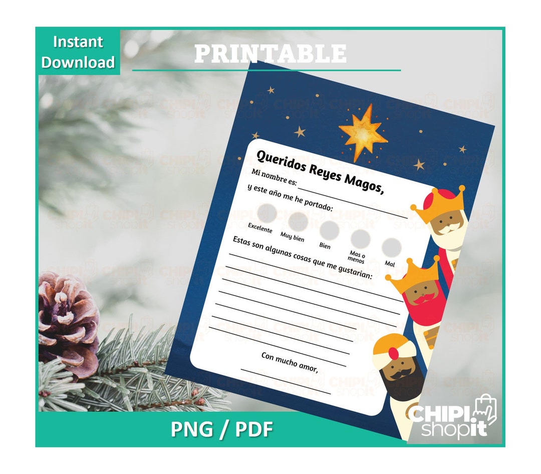 Carta a Los Reyes Magos, Reyes Magos Letter, Wise Men Letter, Printable ...