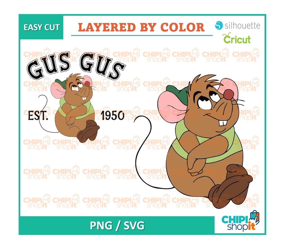 Ratón Cenicienta SVG, Ratón Mágico SVG PNG, Ratón Gus en capas - Etsy ...