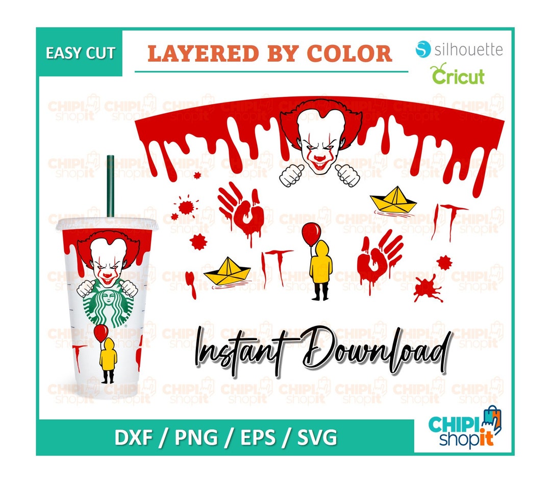 Horror Movie Full Cup Wrap SVG, Horror Characters Wrap, Halloween ...