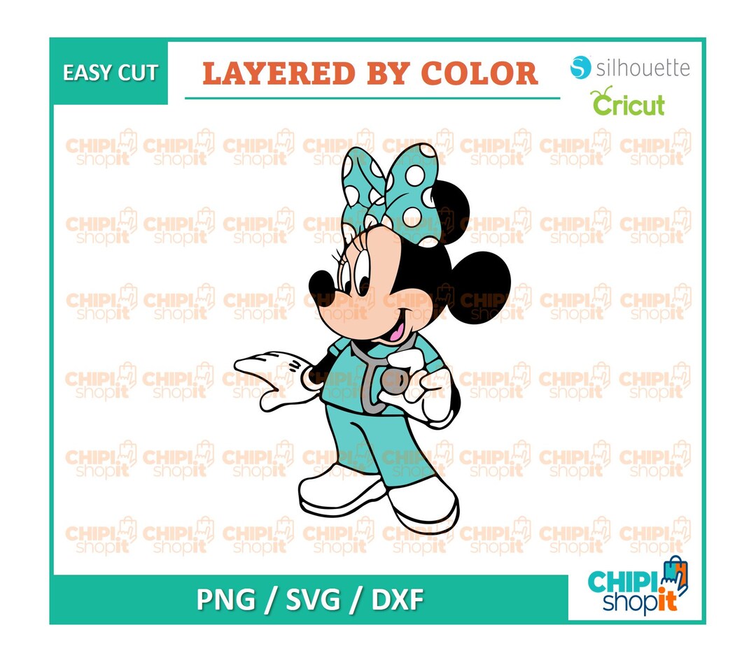 Nurse Mouse SVG, Magic Nurse Mouse SVG PNG, Layered Nurse Mouse - Etsy ...
