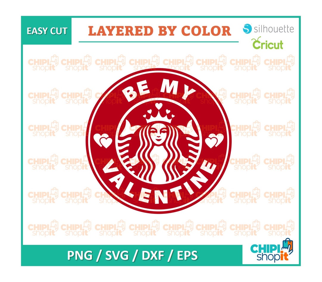 Be My Valentine Coffee Ring SVG, Valentine's Day Coffee Ring, Valentine ...