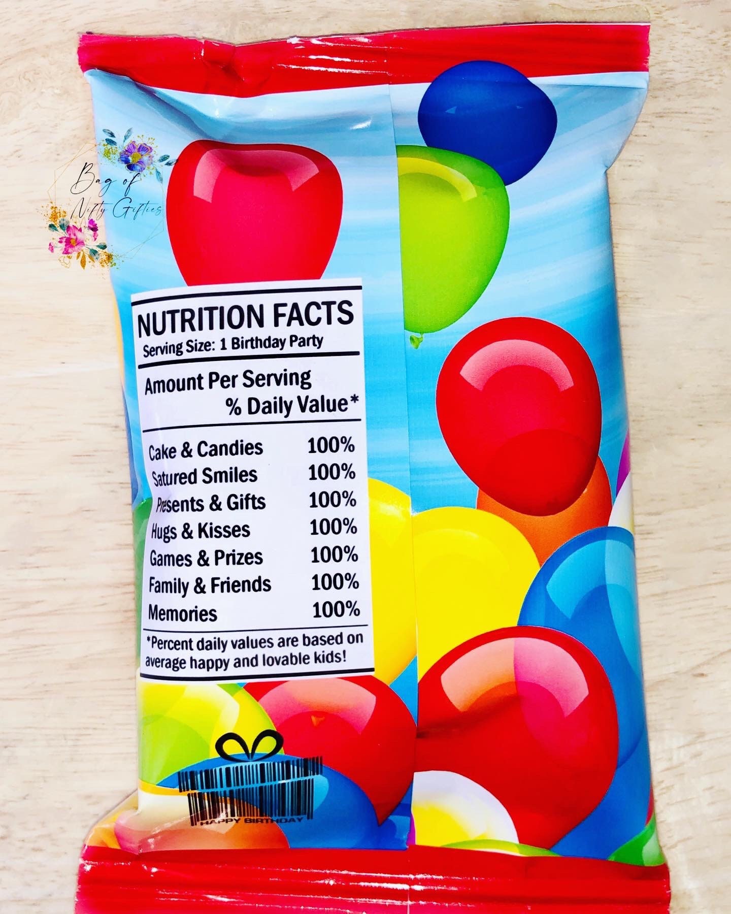 Personalized Birthday Chip Bag - Etsy