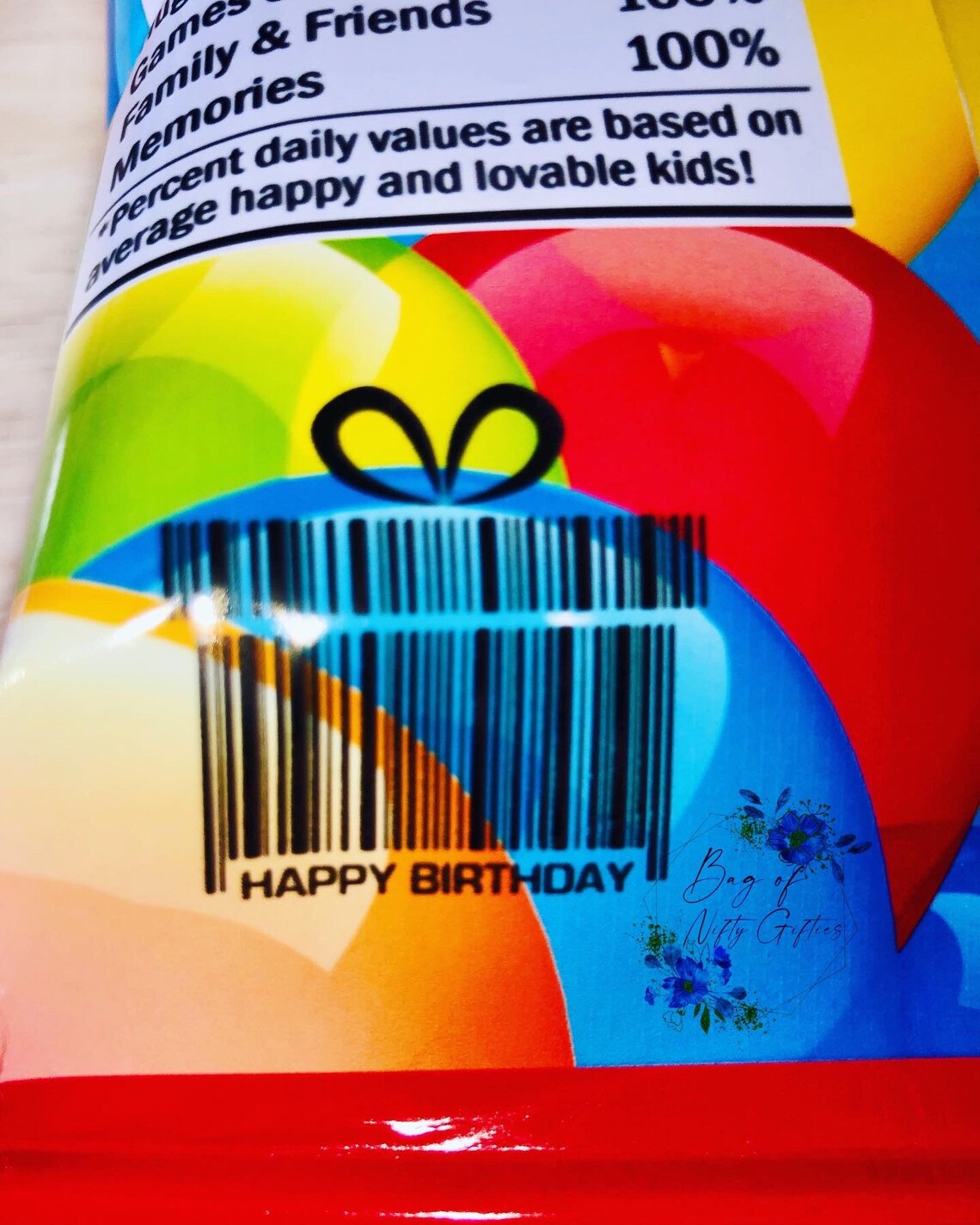 Personalized Birthday Chip Bag - Etsy
