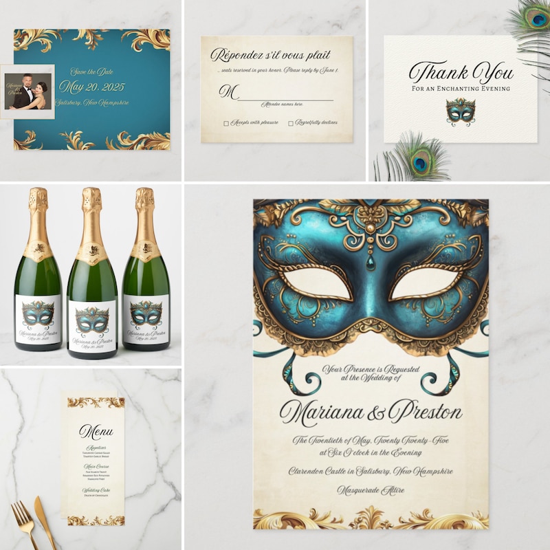 Acrylic Masquerade Invitation - Etsy