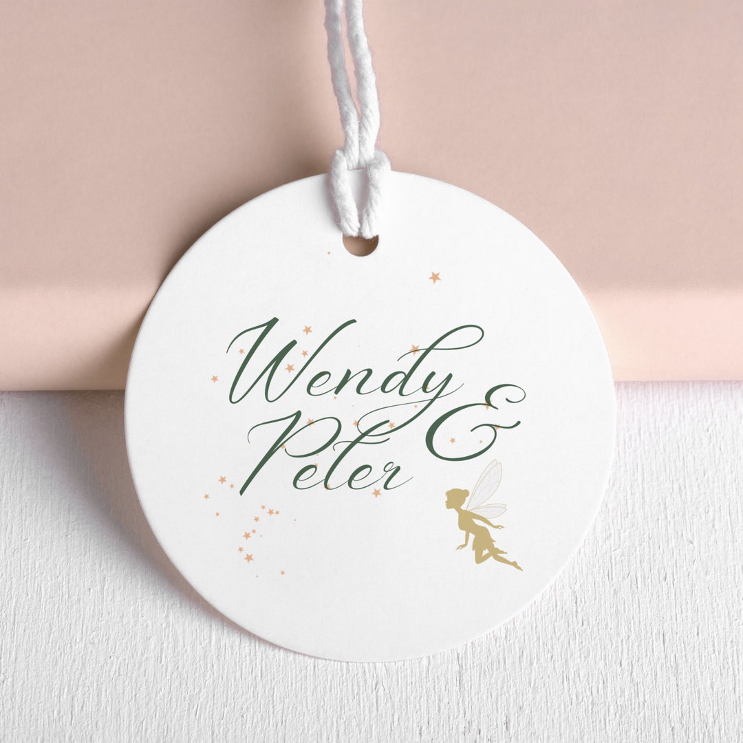 Peter Pan Favor Tag Neverland Wedding Theme Custom Wedding - Etsy