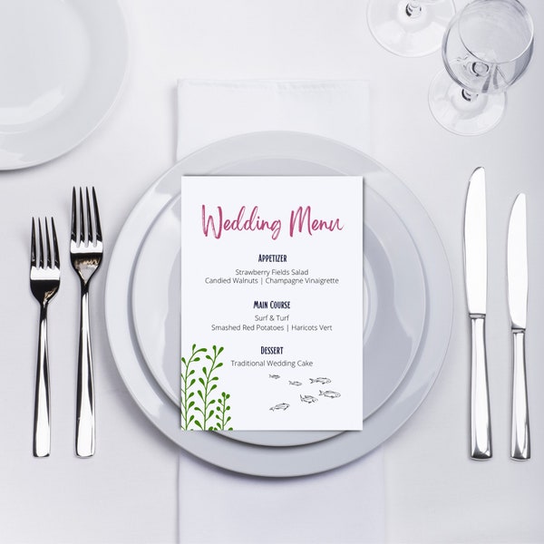 Nautical Menu - Etsy