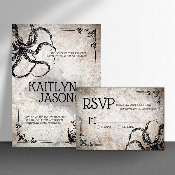Pirate Wedding Invitation - Etsy