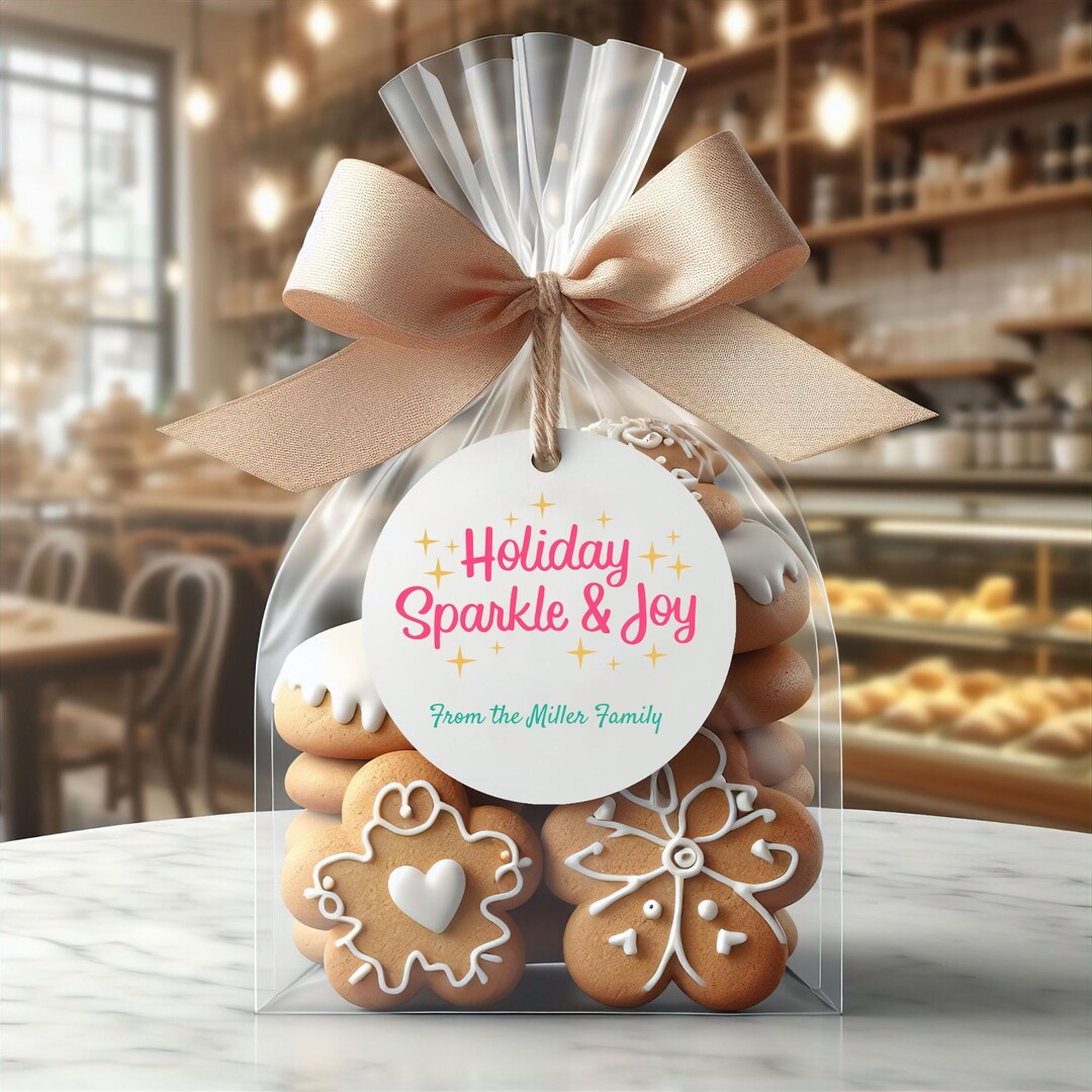 Editable Christmas Tag Template Canva Retro 1950's Holiday Hang Tag ...