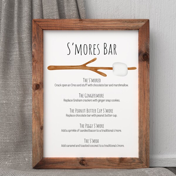 Wedding Smore Menu - Etsy