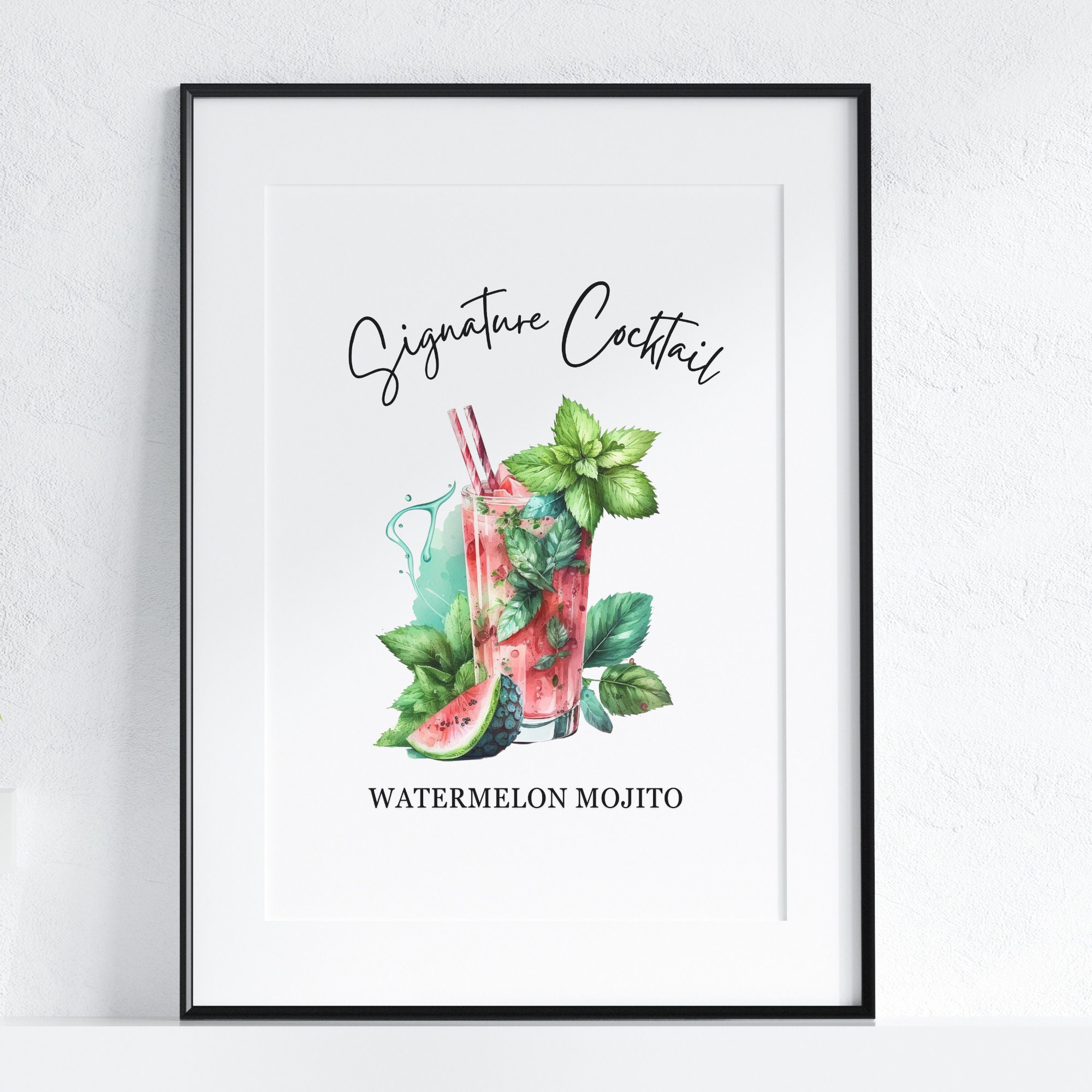 Signature Cocktail Sign Printable Editable Bar Sign Template for ...