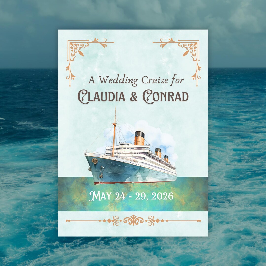 Cruise Invitation Template Wedding Cruise Ship Theme Invitation ...