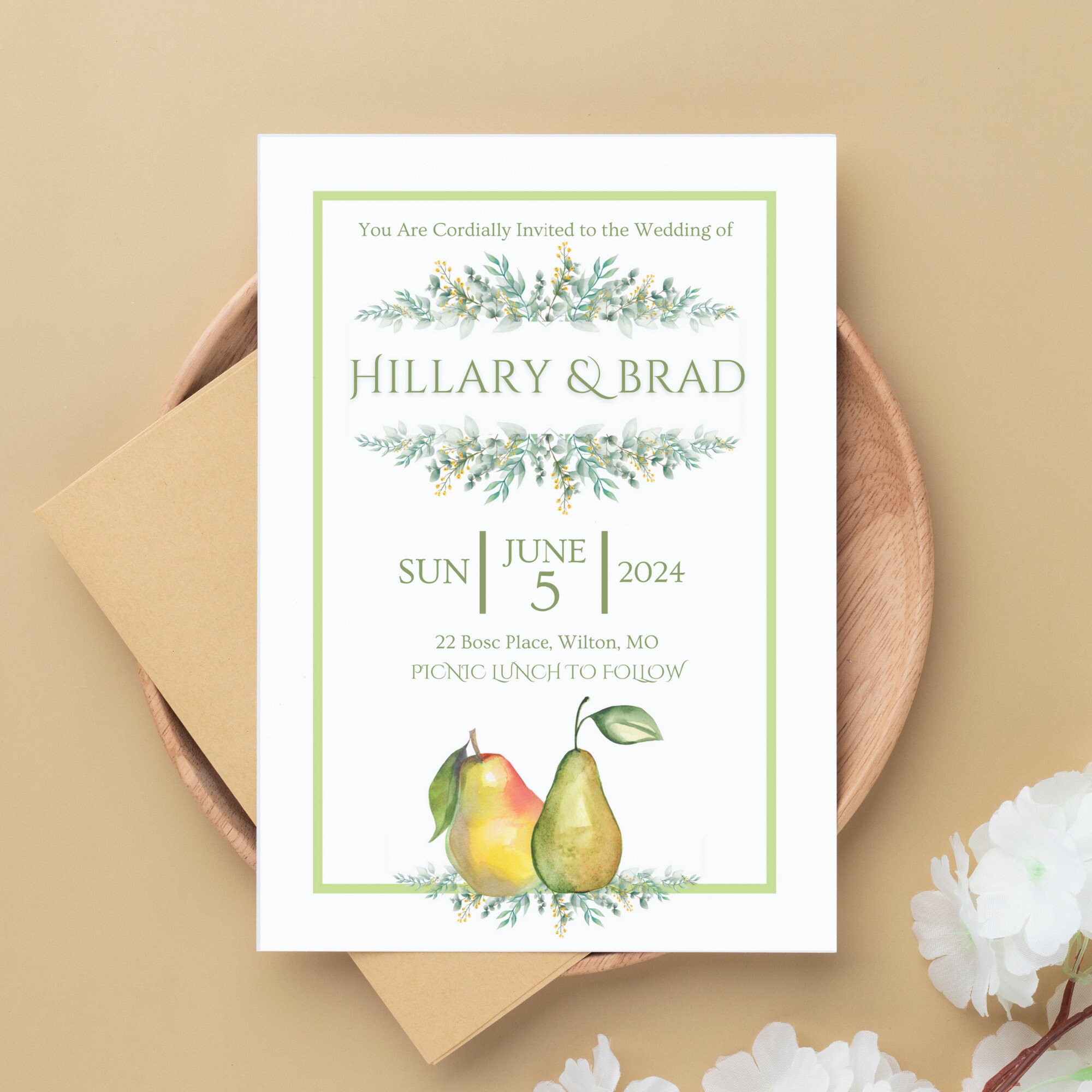 Pair Of Pears Template