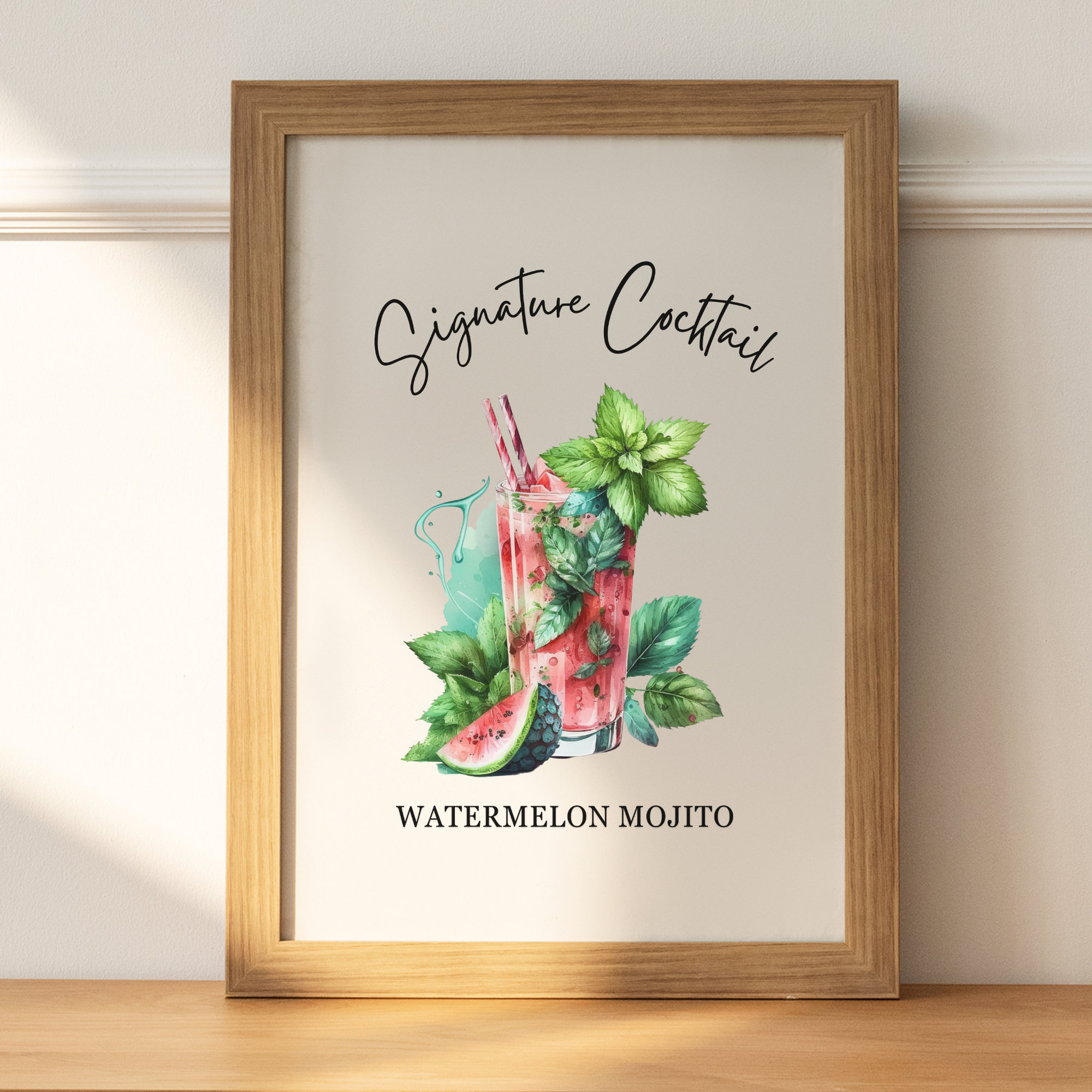 Signature Cocktail Sign Printable Editable Bar Sign Template - Etsy