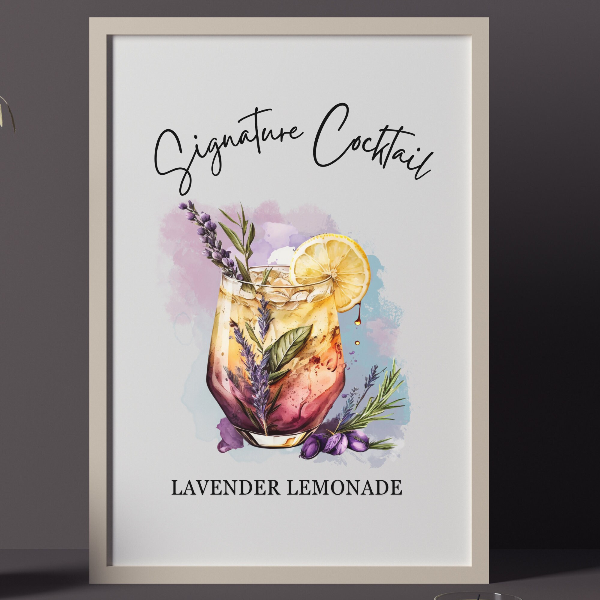 Signature Cocktail Sign Printable Editable Bar Sign Template for ...