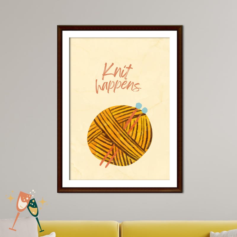Knitting Poster - Etsy