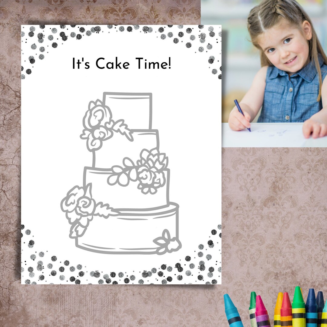 Wedding Coloring Sheet for Kids Activity Instant Download Printable ...