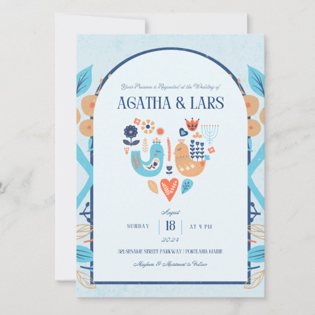 Hygge Wedding Invitation Suite: Scandinavian Canva Templates (digital ...