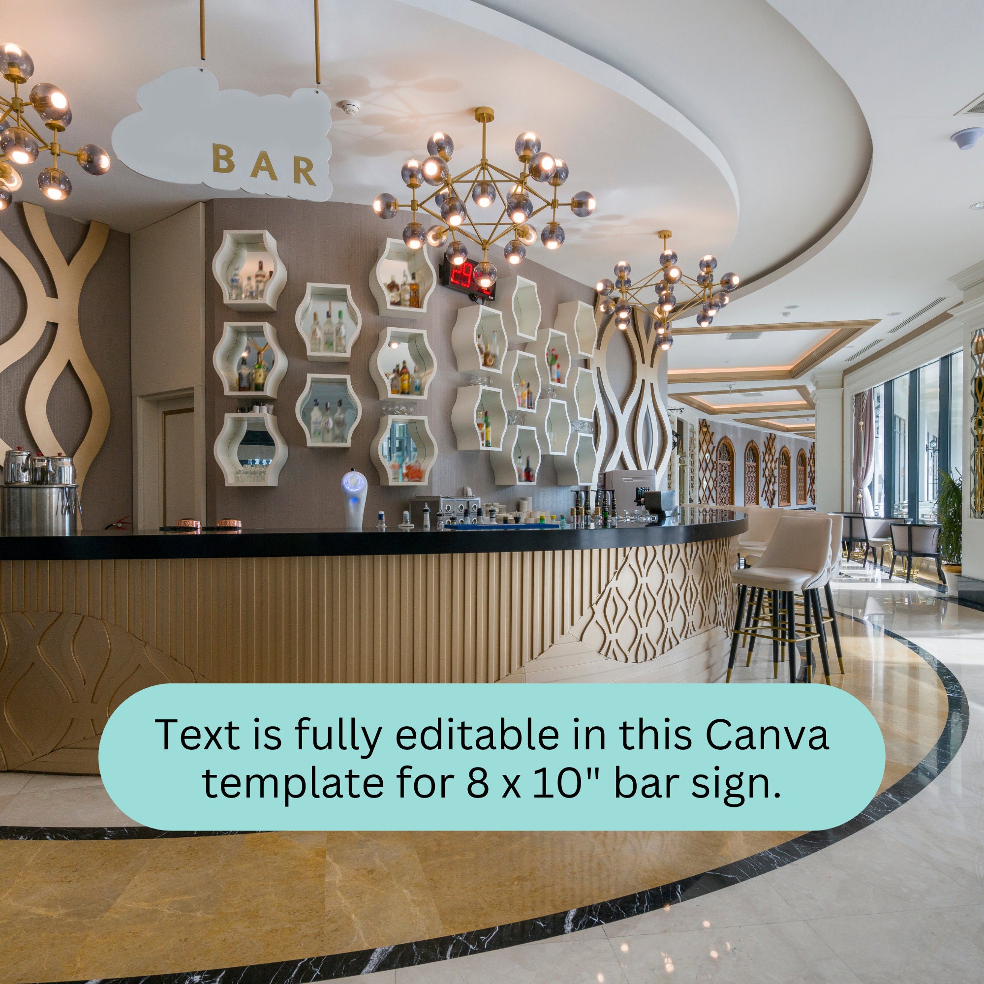 Signature Cocktail Sign Printable Editable Bar Sign Template - Etsy