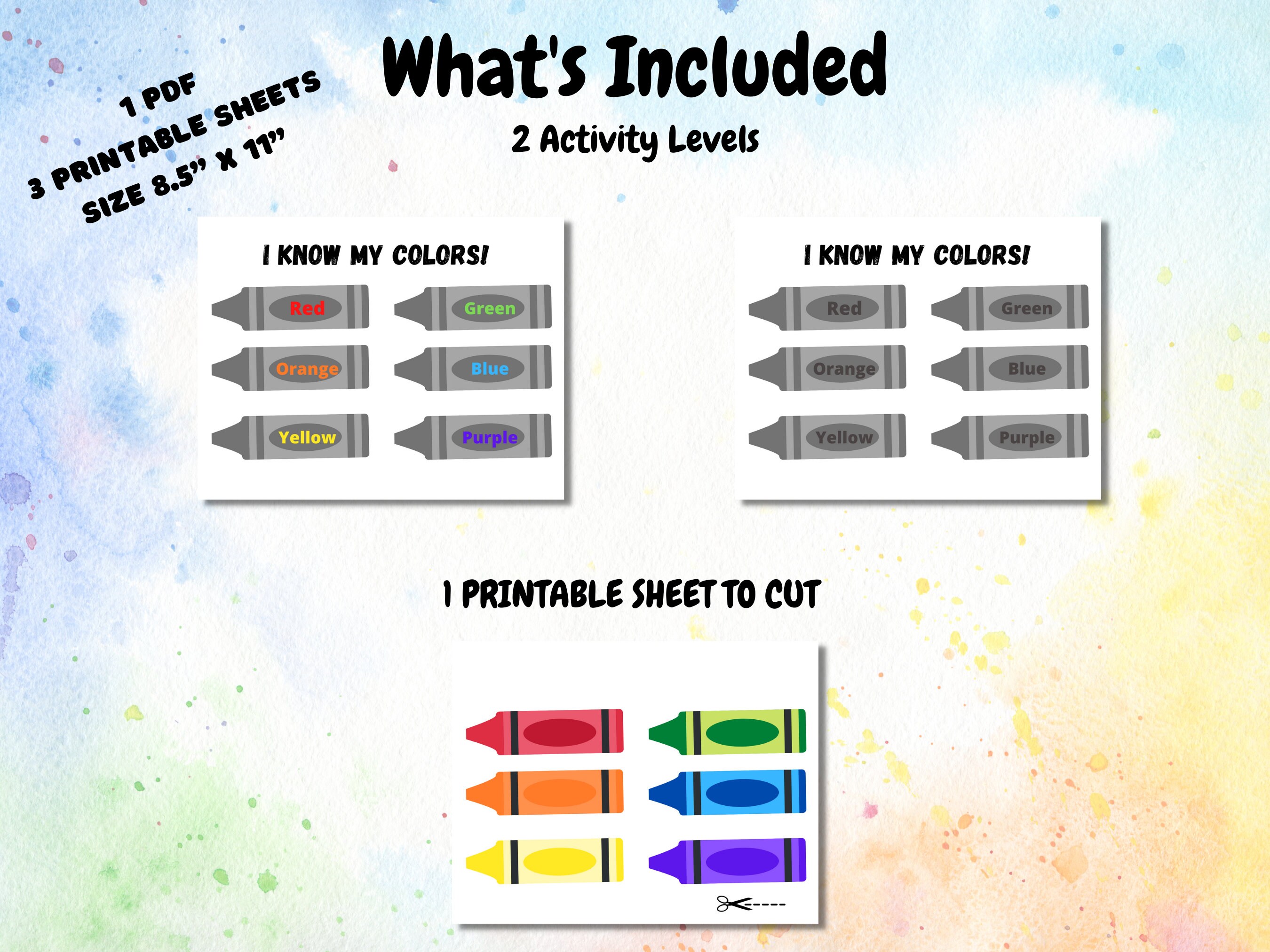Preschool Colors Worksheet | I Know My Colors | Preschool Printable ...