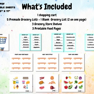 Grocery Food Group Preschool Activity Worksheet | Food Education ...