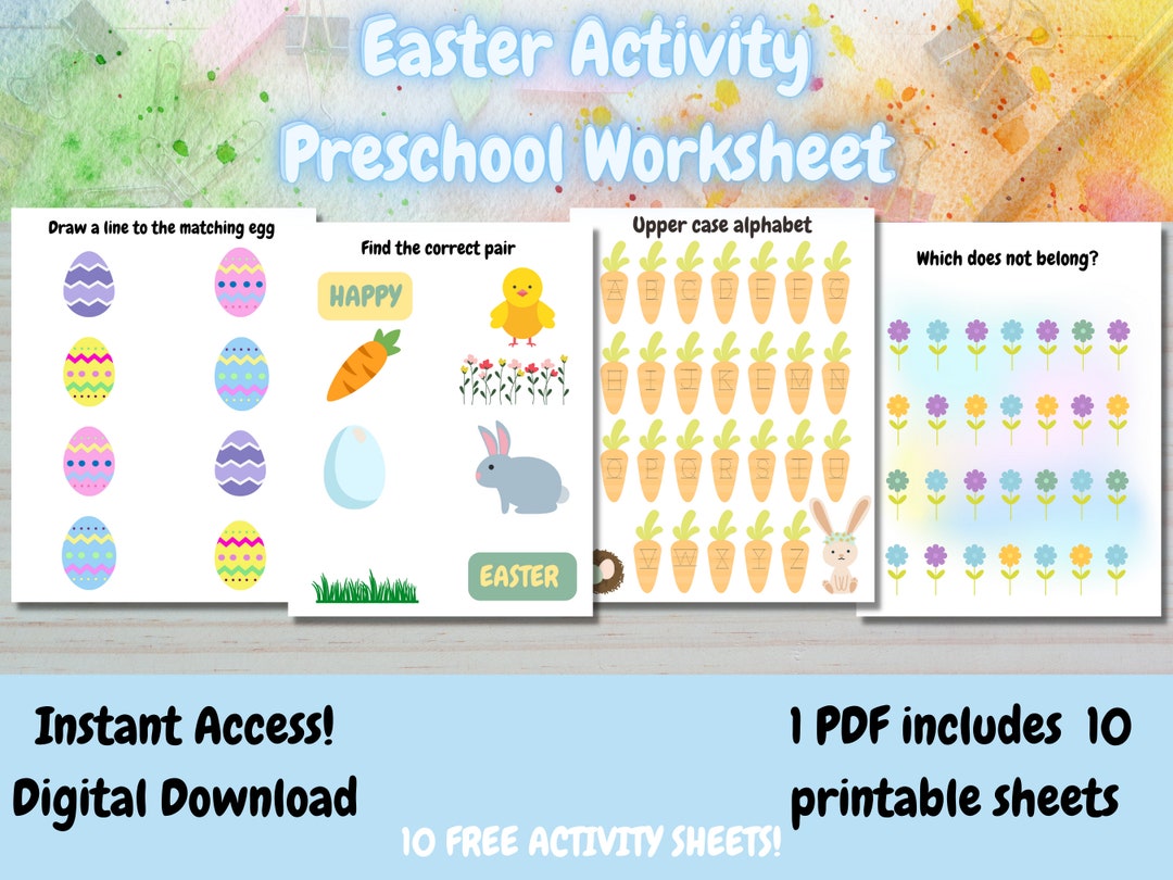 Easter Spring Preschool Worksheet | Activity Sheet | Preschool ...