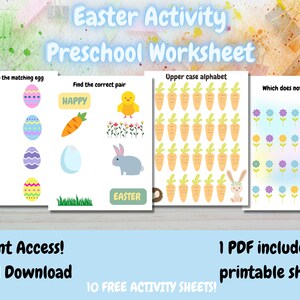 Easter Spring Preschool Worksheet | Activity Sheet | Preschool ...