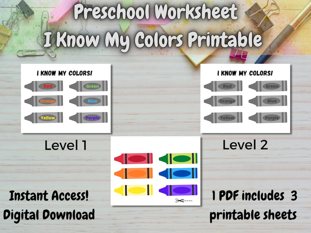 Preschool Colors Worksheet | I Know My Colors | Preschool Printable ...