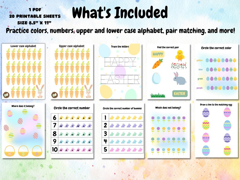 Easter Spring Preschool Worksheet | Activity Sheet | Preschool ...